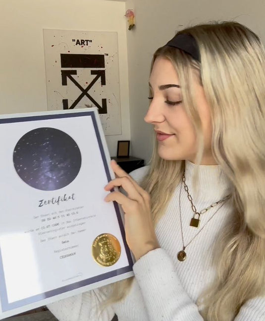 Stern kaufen & taufen bei Galaxieregister – mit Urkunde